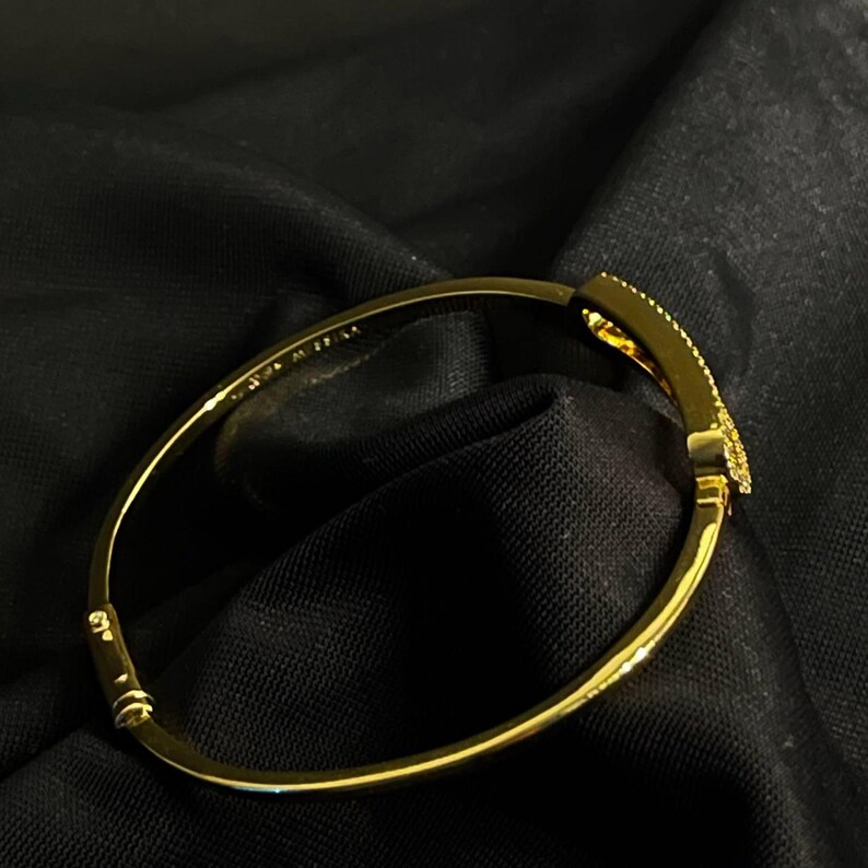 Messika 18k Gold Crystal Charming Bangle Bracelet - Etsy