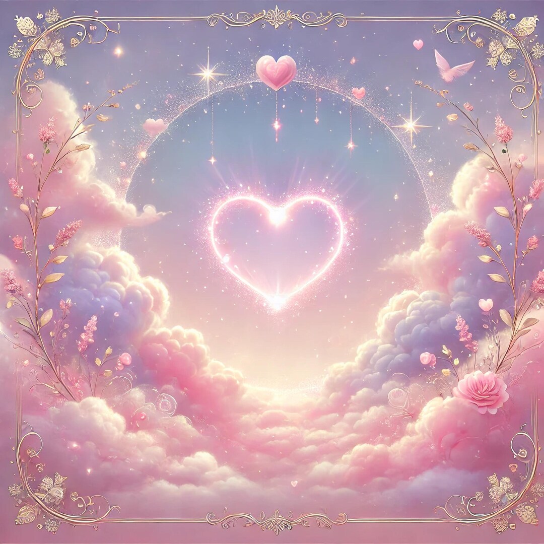 High Resolution Romantic Valentine's Day Digital Background Dreamy ...