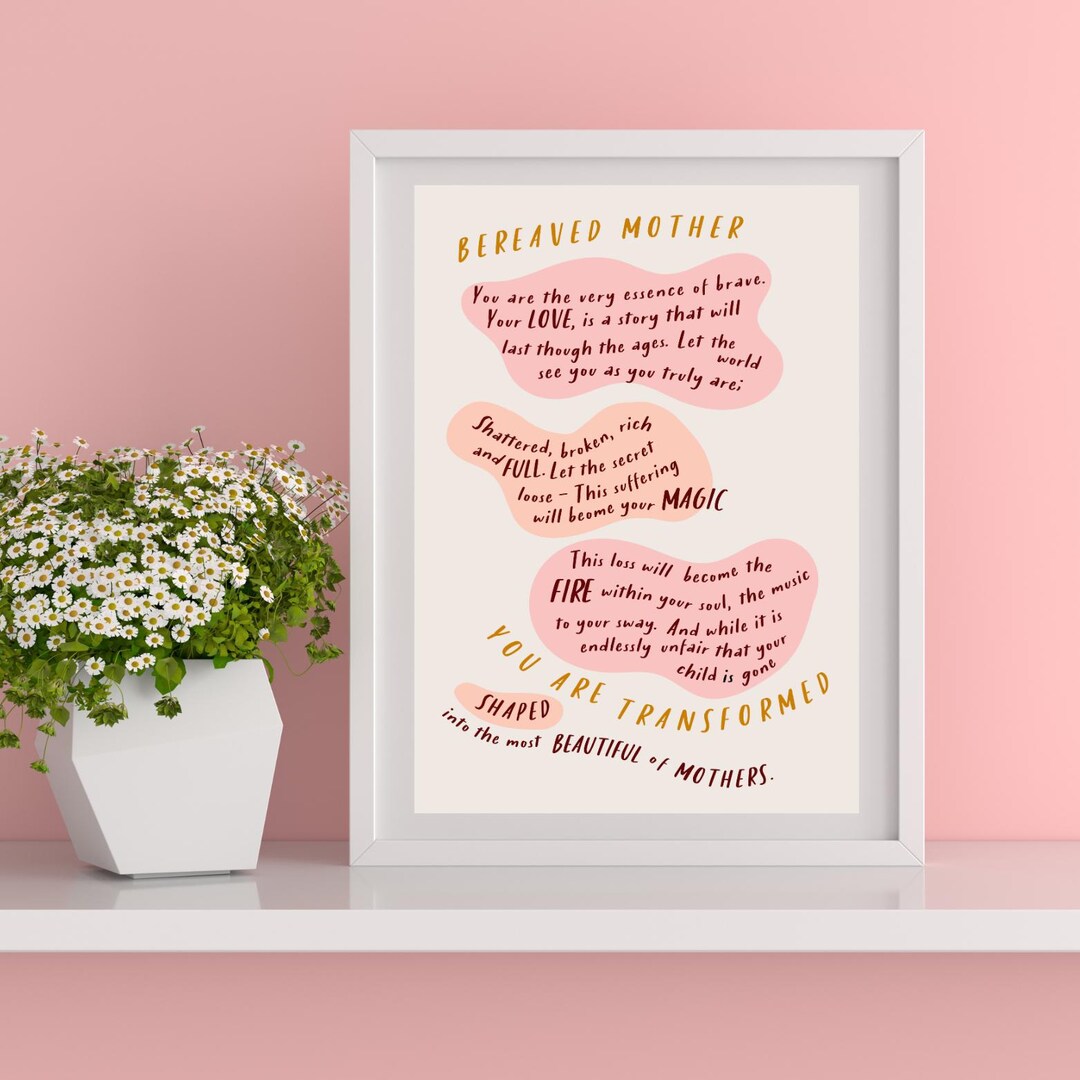 Bereaved Mother Sympathy Gift Grief and Loss Memorial Mothers Day - Etsy