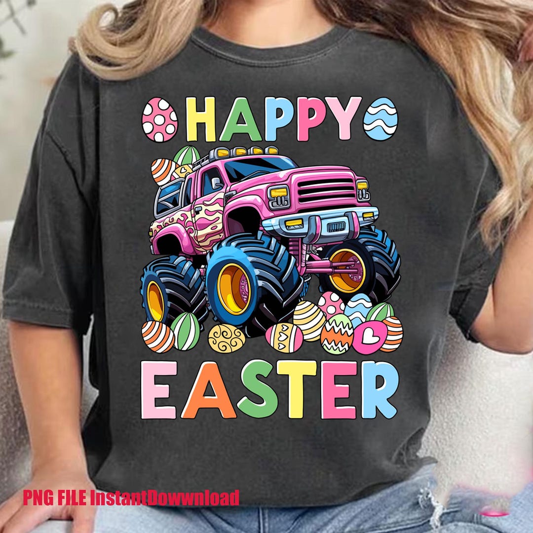 Easter Monster Truck Png, Monster Truck Easter Day Sublimation Png ...