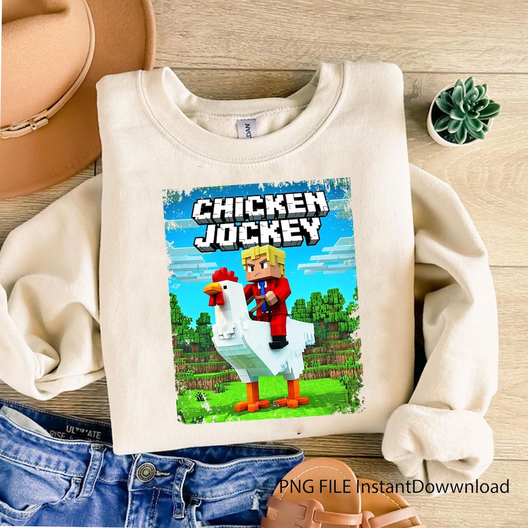 Chicken Jockey PNG, Funny Minecraft Zombie Riding Chicken Vector, Cute ...