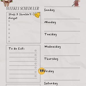 Sarcastic Weekly Planner Printable: Funny Digital Organizer & To-do ...