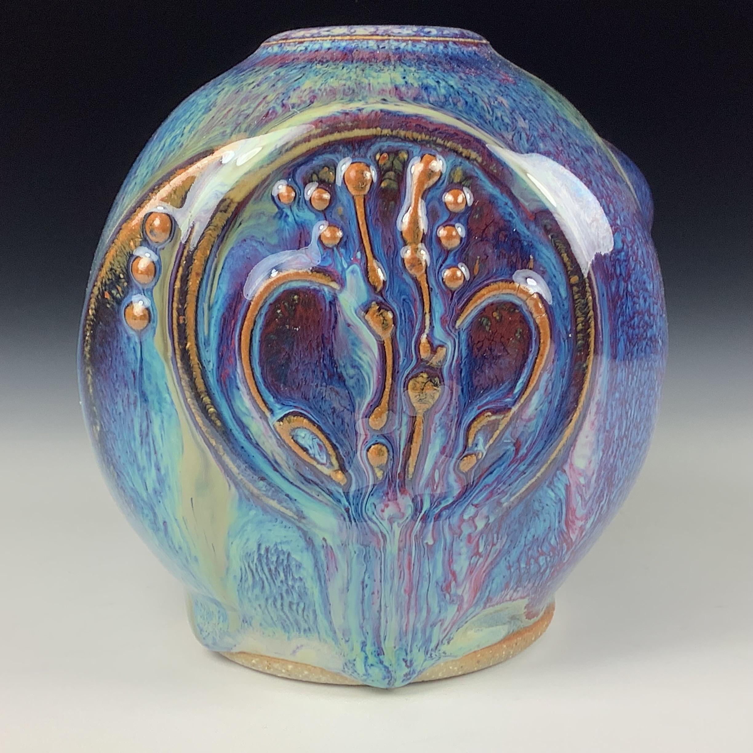 Handmade Ceramic Stoneware Pottery Centerpiece Vase - Small Purple ...