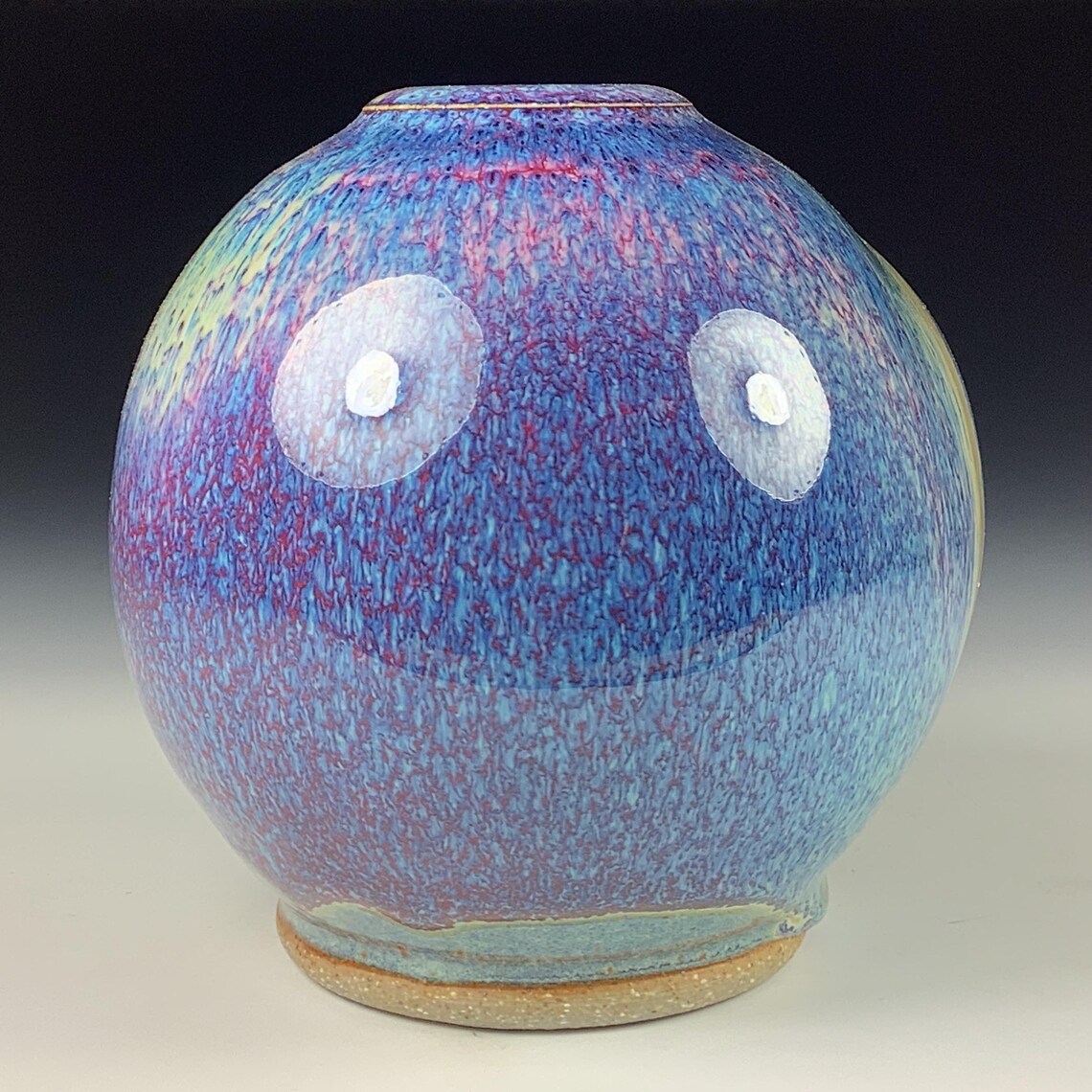 Handmade Ceramic Stoneware Pottery Centerpiece Vase - Small Purple ...