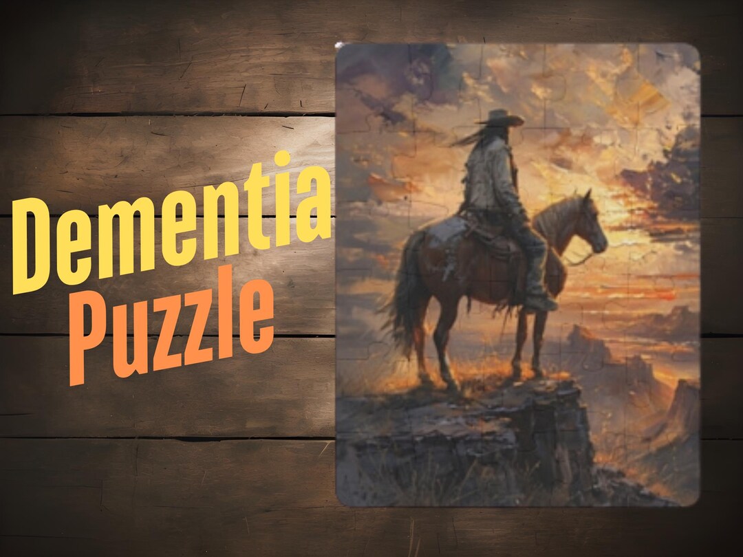 Dementia Puzzle, 30-piece - Western Theme Puzzle for Dementia Patients ...