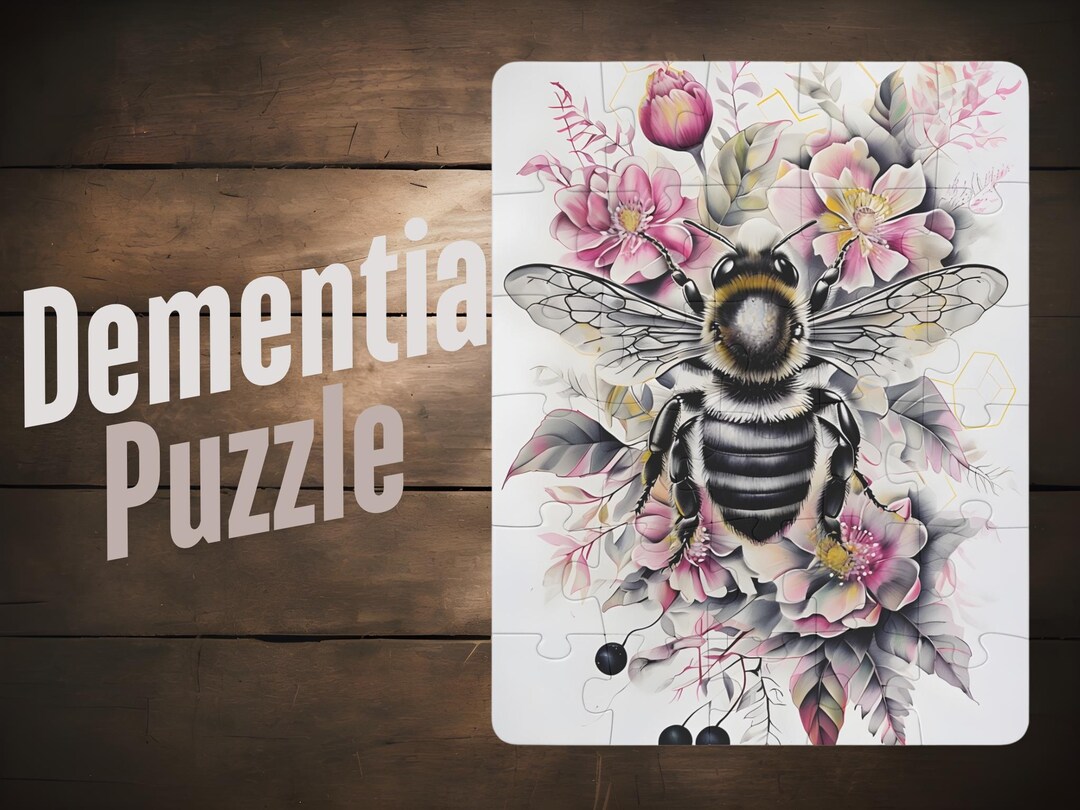 Bee Dementia Puzzle: 30-piece Cognitive Therapy Activity - Etsy
