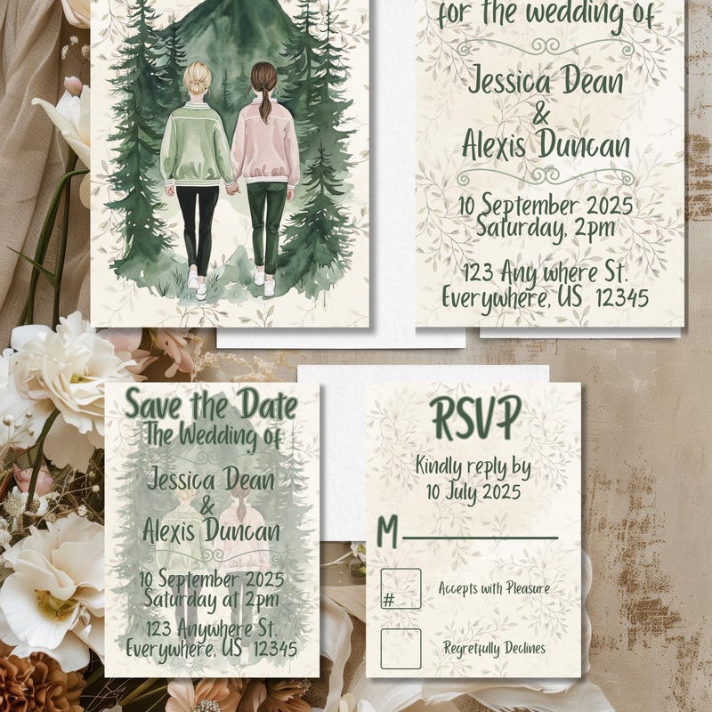 Lesbian Wedding Invitation - Etsy
