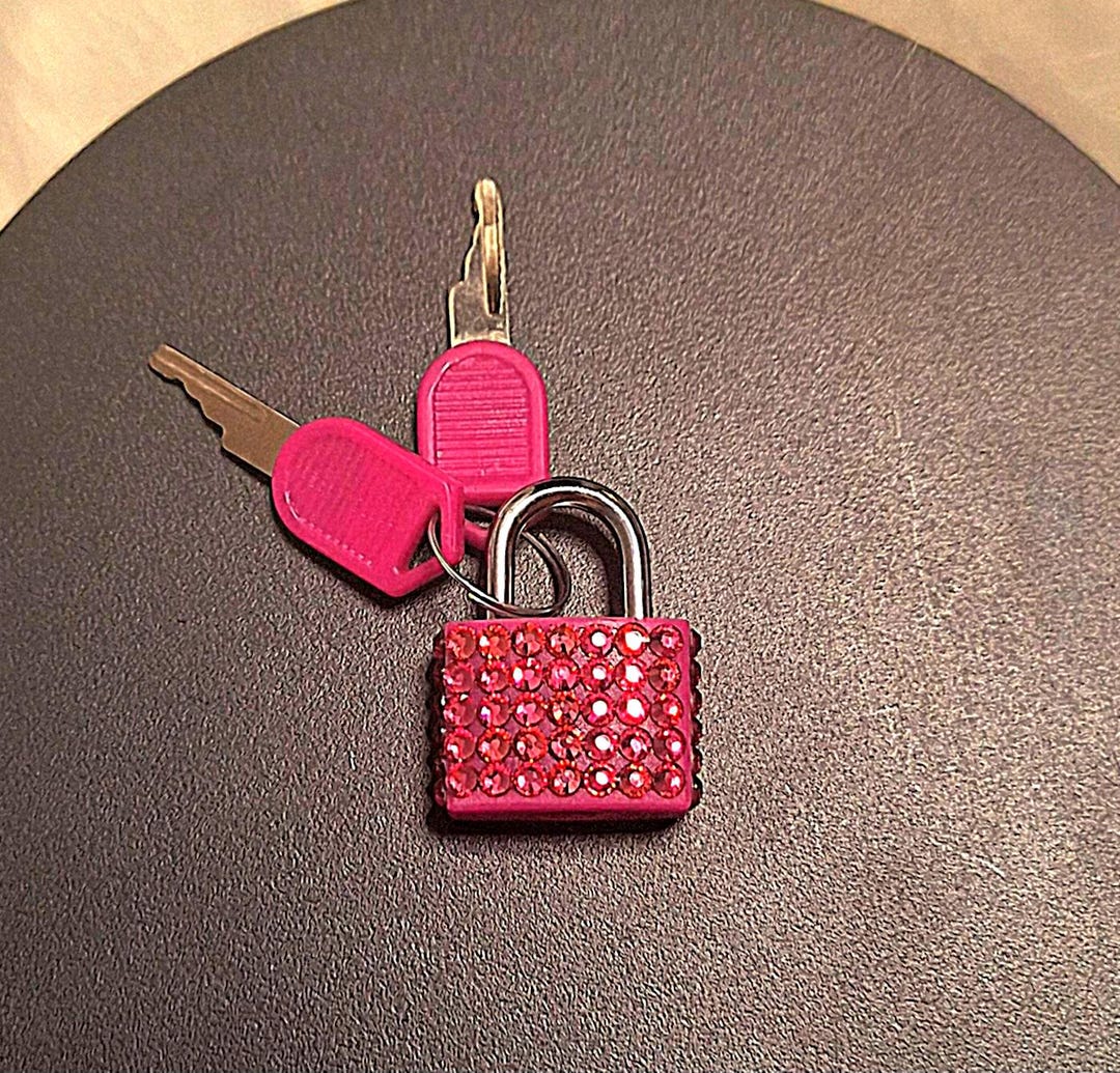 Small Bedazzled Lock With Keys, Bling Padlock - Etsy
