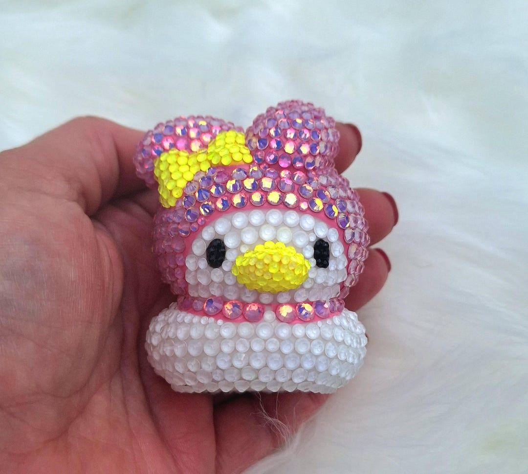 Bling My Melody Rubber Duck: Rhinestone Hello Kitty Decor - Etsy