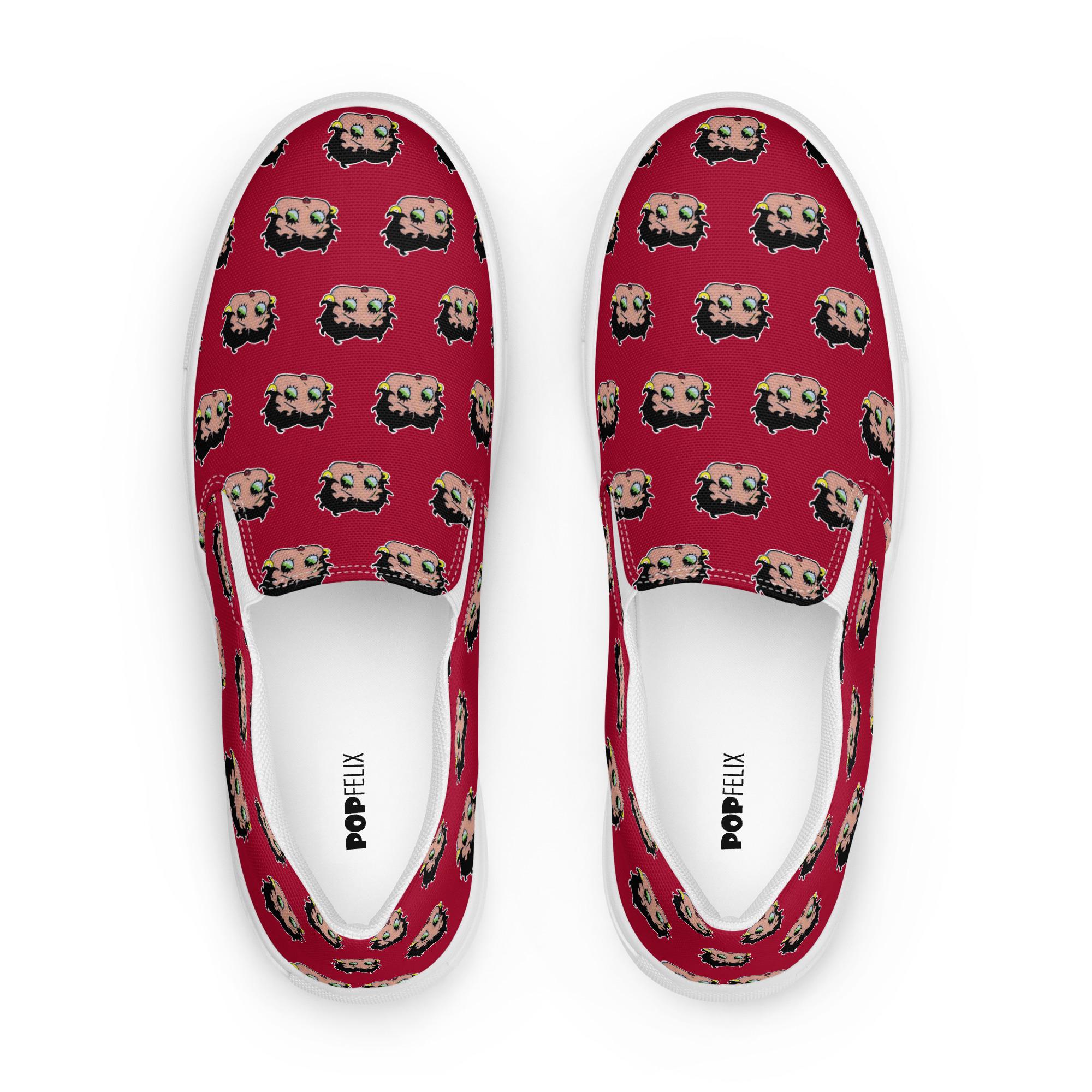 Carmine Red Betty Boop Head Drawing Women’s Pop Felix Slip-on Canvas ...