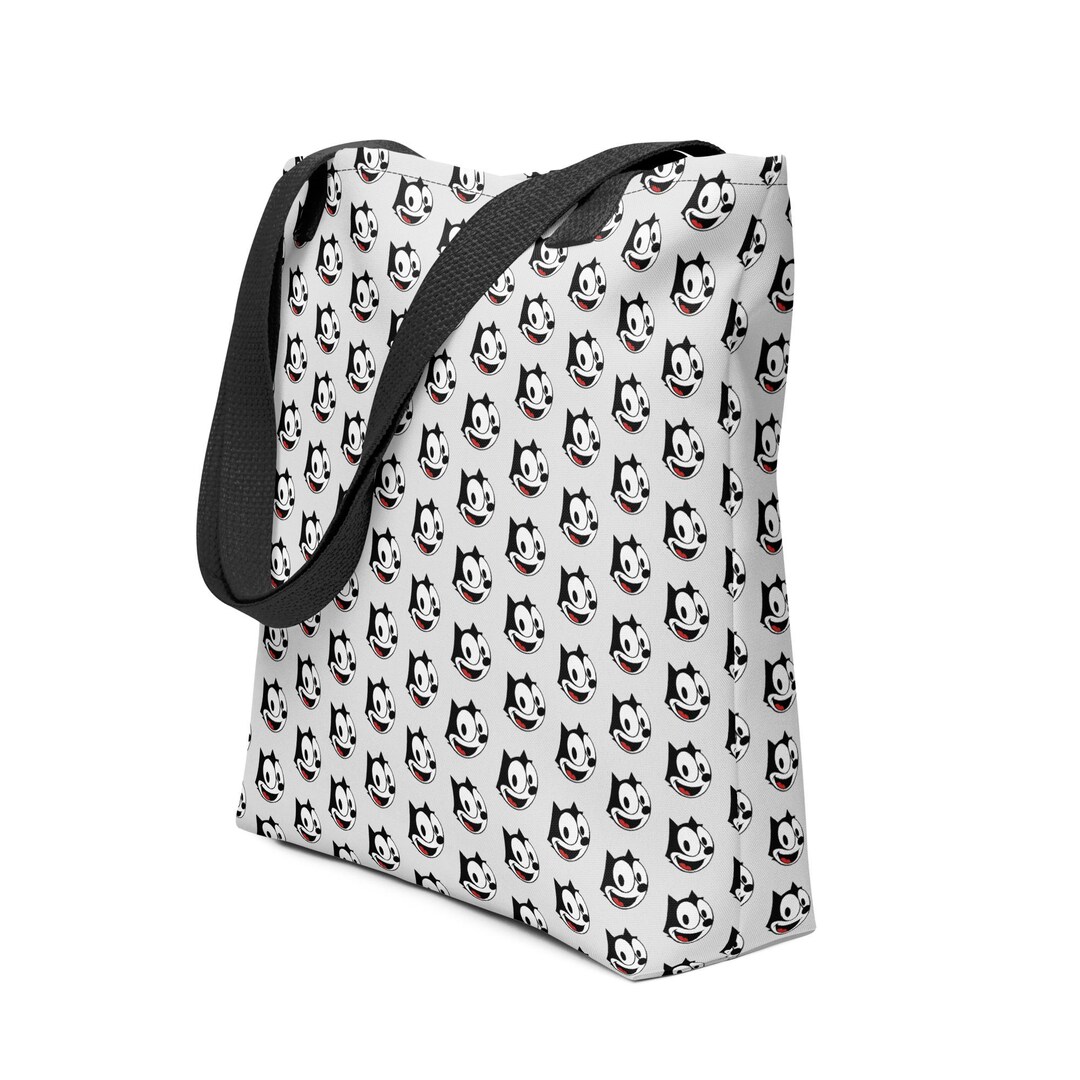 15" Grey Felix the Cat Head Pattern Popfelix Designer Tote Bag - Etsy