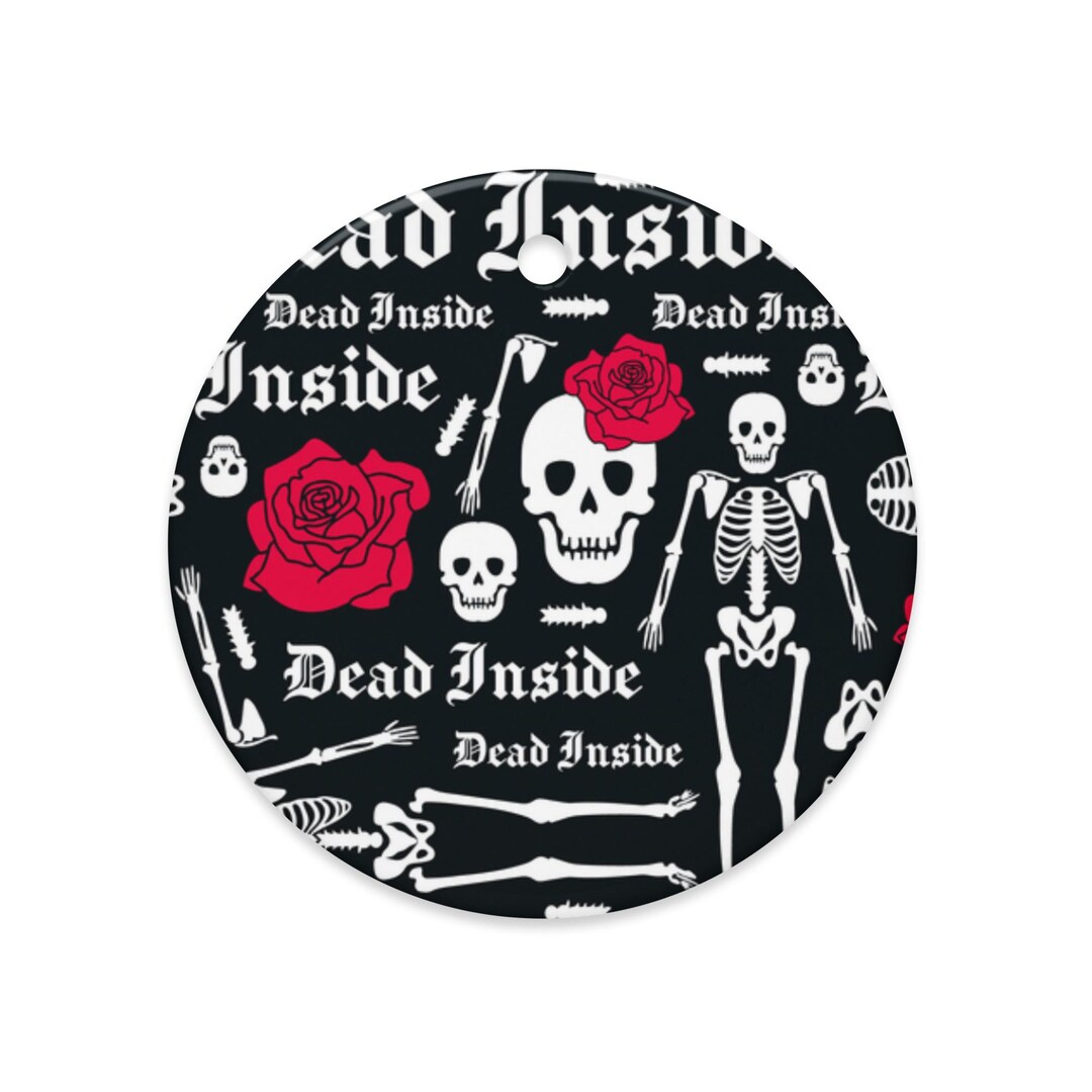 Gothic Skeletons + Roses Dead Inside Popfelix Designer Double-sided ...