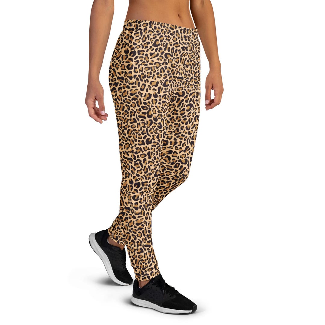 Women's Cheetah Leopard Print Pattern Popfelix Designer Sweatpants ...