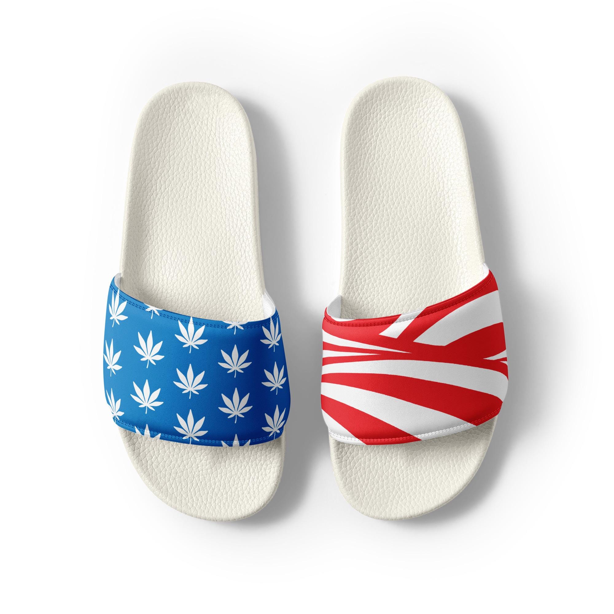 Men’s Marijuana Pot Leaf American Flag USA Pop Felix Sandals Slides - Etsy
