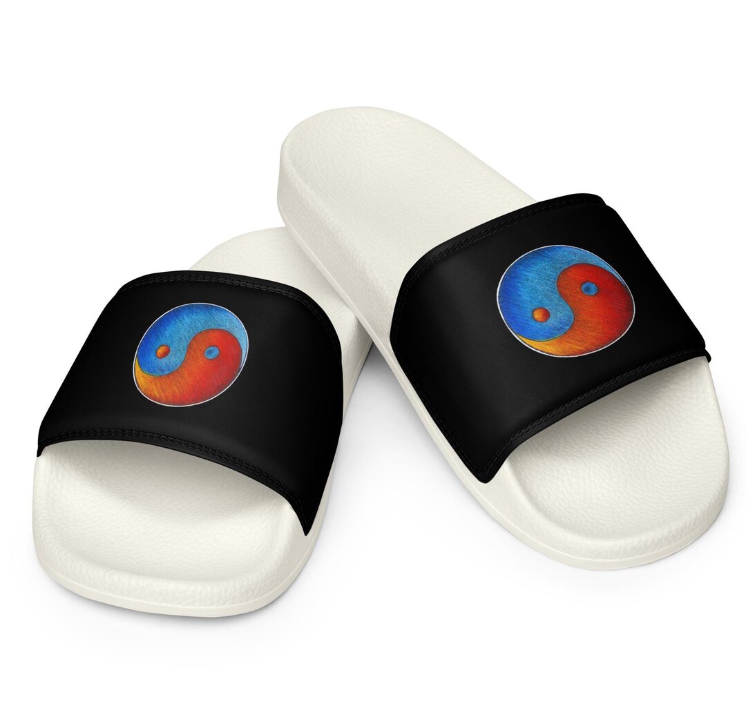 Women's Original Ying Yang Drawing Pop Felix Sandals Slides - Two ...