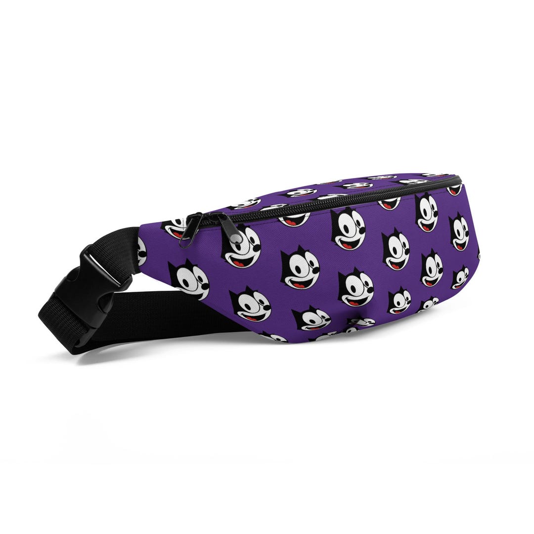 Indigo Purple Felix the Cat Head Pattern Popfelix Designer Fanny Pack ...