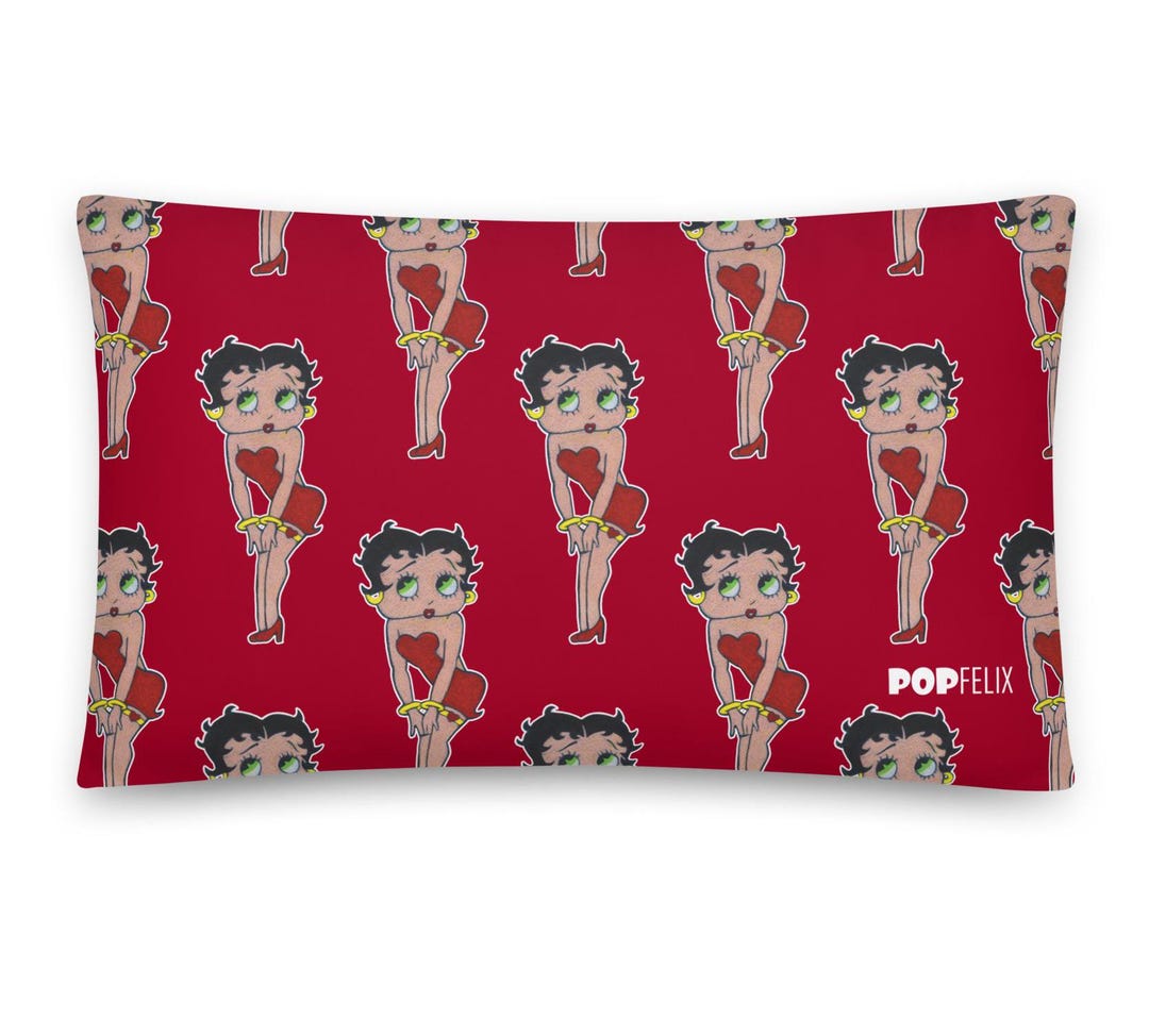 20" X 12" Betty Boop Drawing Pattern Two-sided Red + Gray Pop Felix ...
