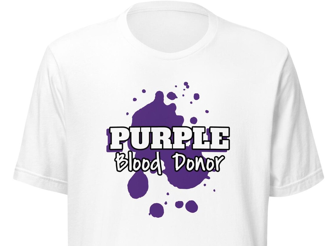 I Bleed Purple - Purple Blood Donor Football Basketball Sports Fan ...