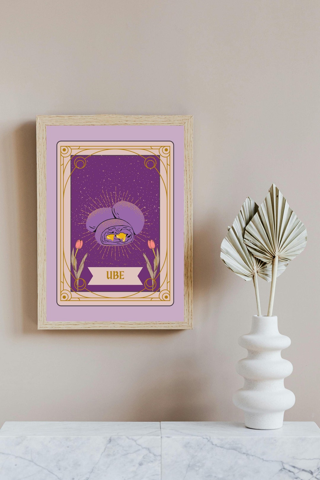 Ube Tarot Card Print - Ube Print - Ube Wall Art - Kitchen Art - Asian ...
