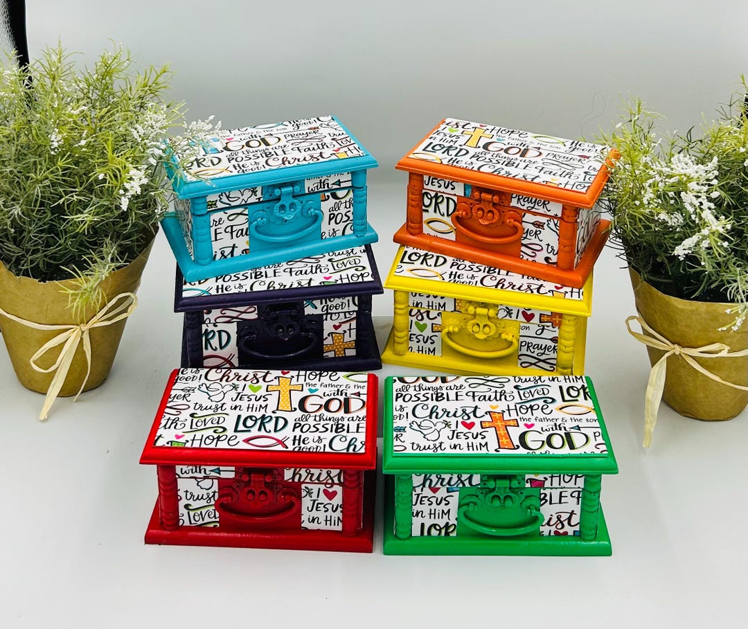 Rainbow Prayer Box You Choose Color Confirmation, 1st Communion Box ...