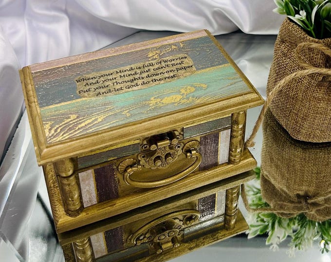 Gold Prayer Box Worry Box My Prayer Box - Etsy