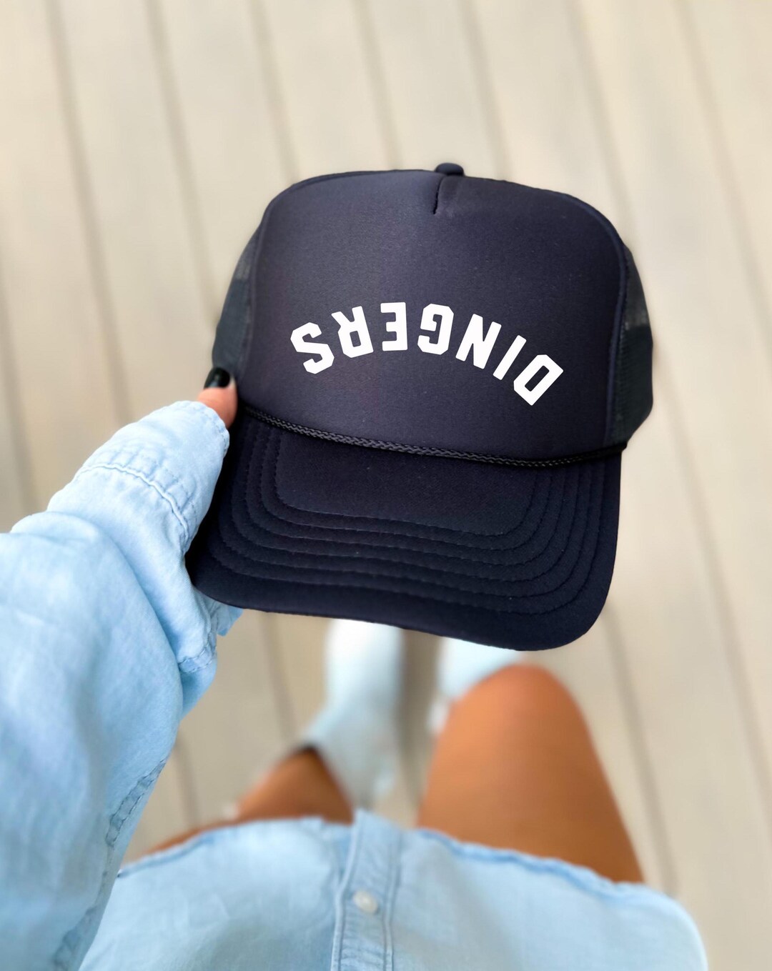 Dingers Upside Down Baseball Hat Embroidered Baseball Mom Trucker Hat ...