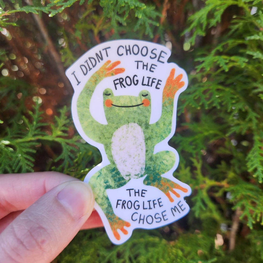 Funny Tree Frog Sticker Animal Meme Sticker for Laptop Water Bottle ...