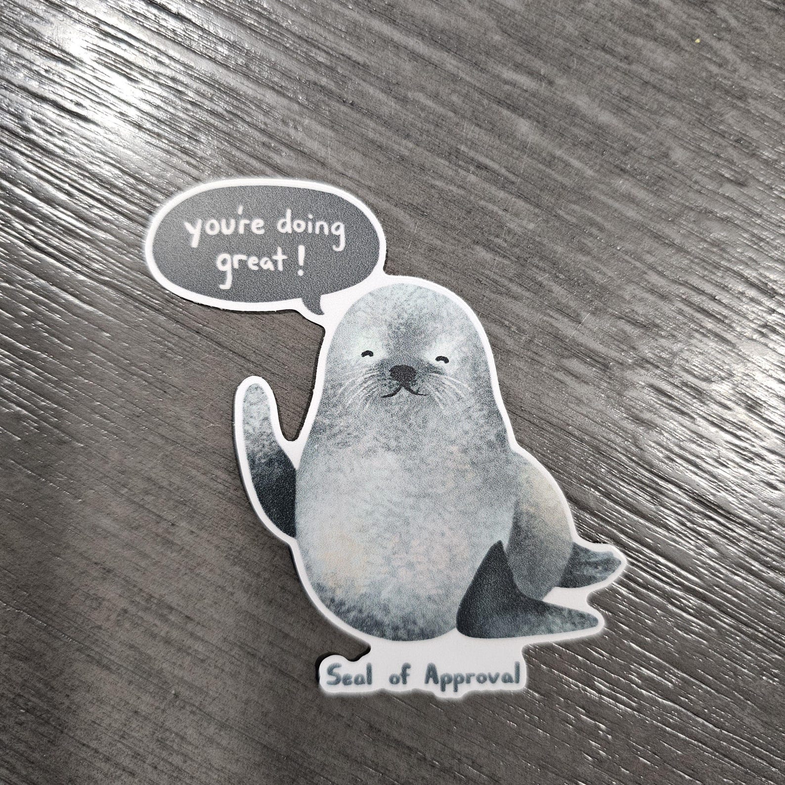 Motivational Sticker Seal of Approval Good Job Cute Sticker for Water ...