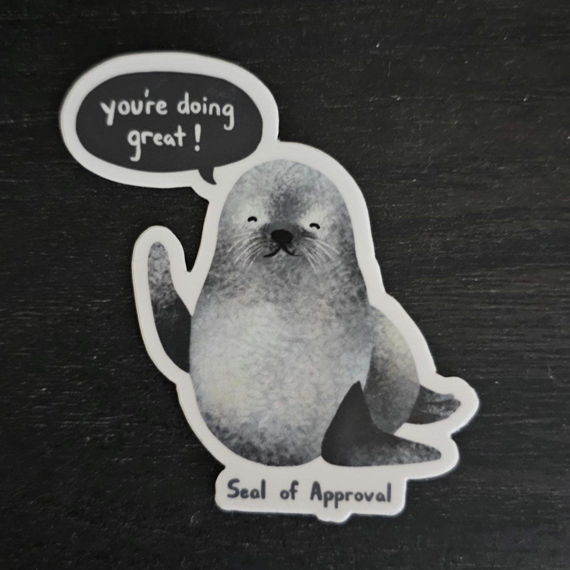 Seal of Approval Vinyl Sticker Cute & Motivational - Etsy