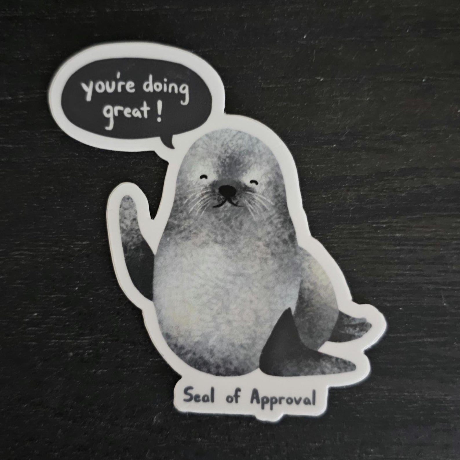 Seal of Approval Vinyl Sticker Cute & Motivational - Etsy