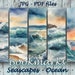 Seascapes Bookmarks, Ocean Bookmarks, Printable Digital Download, Sea ...