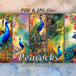Bookmarks, Peacocks Bookmarks, Peacock Birds, Colorful Birds ...