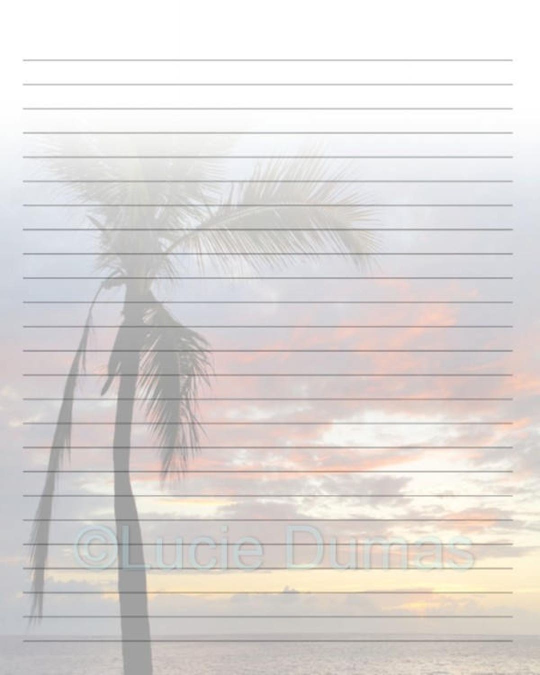 Digital Printable Journal Page Stationary 8.5x11 JPG Download Lined ...