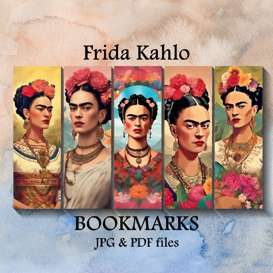 Bookmarks, Frida Kahlo Bookmarks, Printable Digital Download, Frida ...