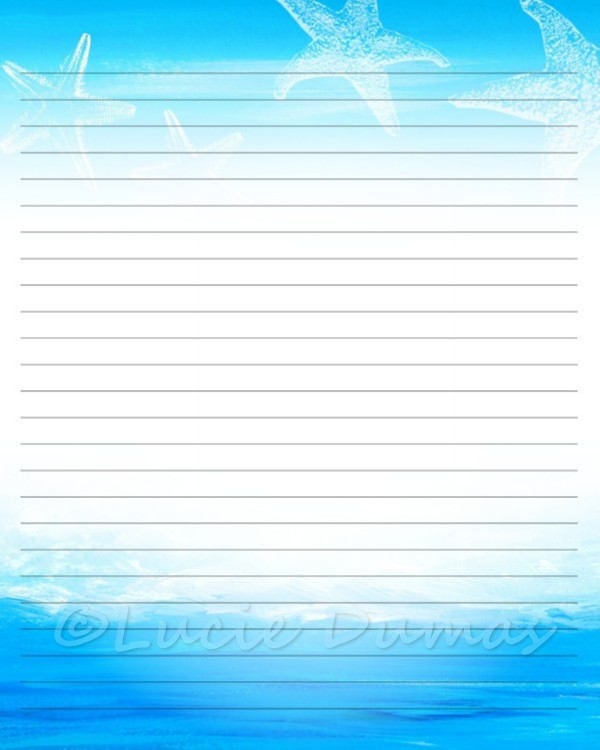 Digital Printable Journal Page Abstract 13 Sea Ocean Starfish Blue ...