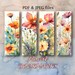 Bookmarks, Floral Bookmarks, Flowers, Printable Digital Download ...