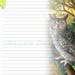 Digital Printable Journal Writing Lined Page Bird 68 Owl Stationary 8 ...