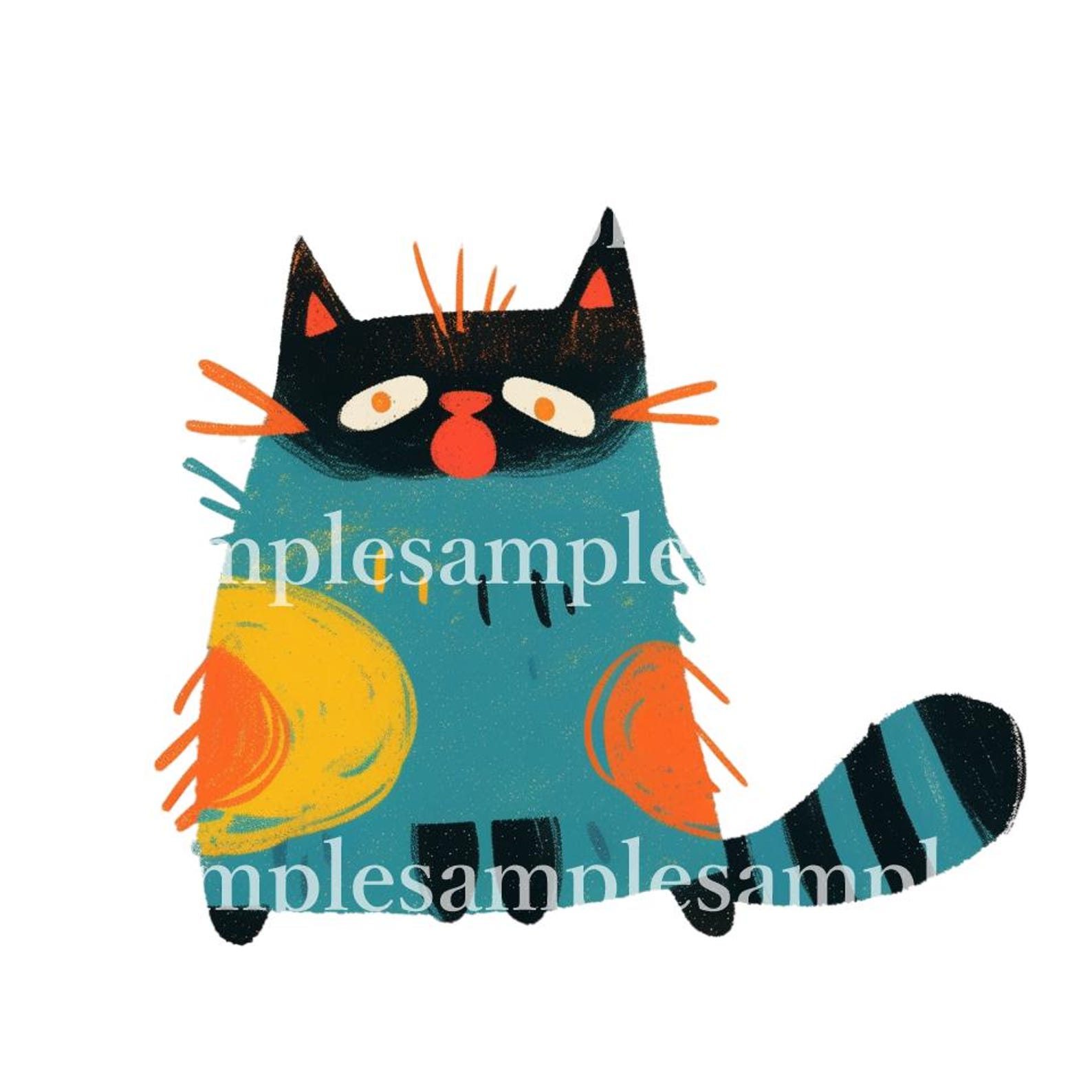 Quirky Cat Clipart PNG , Cute Cartoon Cat Clipart , Funny Kitten Clip ...