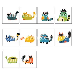 Quirky Cat Clipart PNG , Cute Cartoon Cat Clipart , Funny Kitten Clip ...