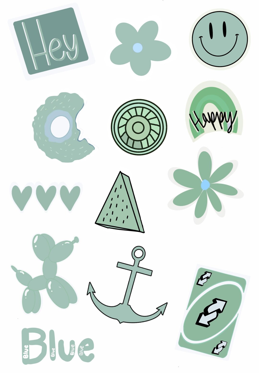 Blue Sticker Pack - Etsy