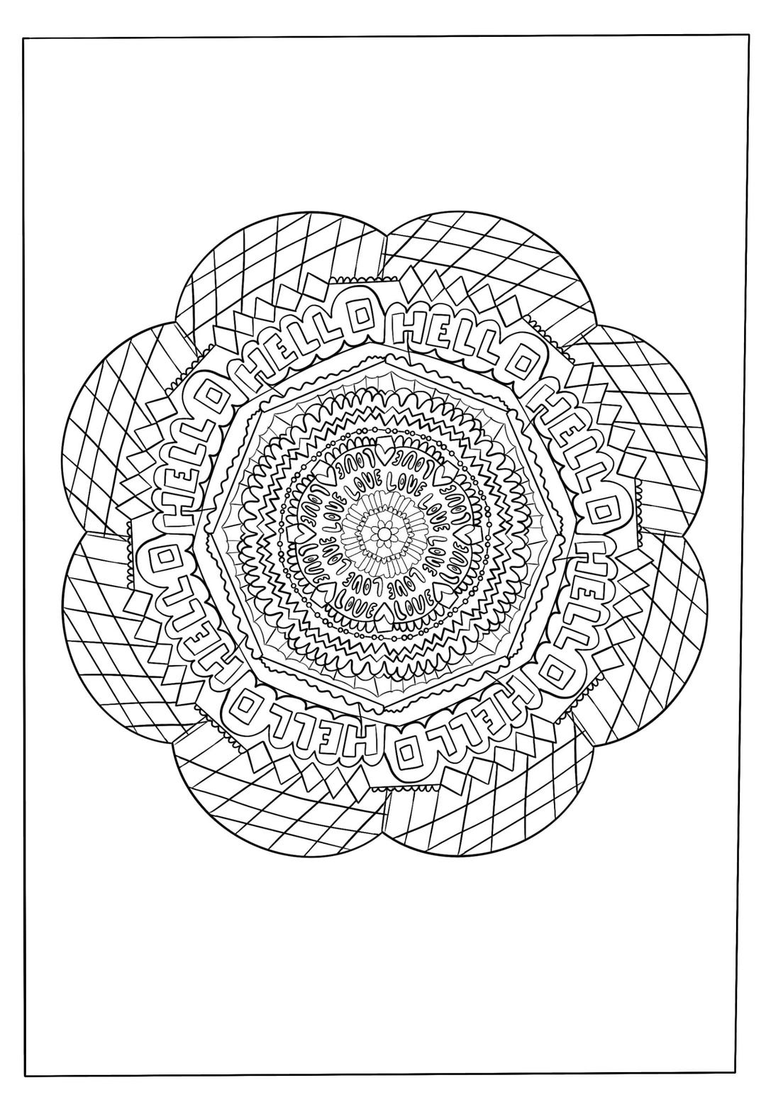 Satisfying Symmetrical Printable Coloring Sheet - Etsy