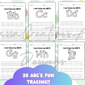 53 Line Tracing Worksheets Bundle, Line Trace Page Printable, Preschool ...