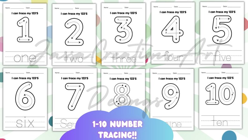 53 Line Tracing Worksheets Bundle, Line Trace Page Printable, Preschool ...