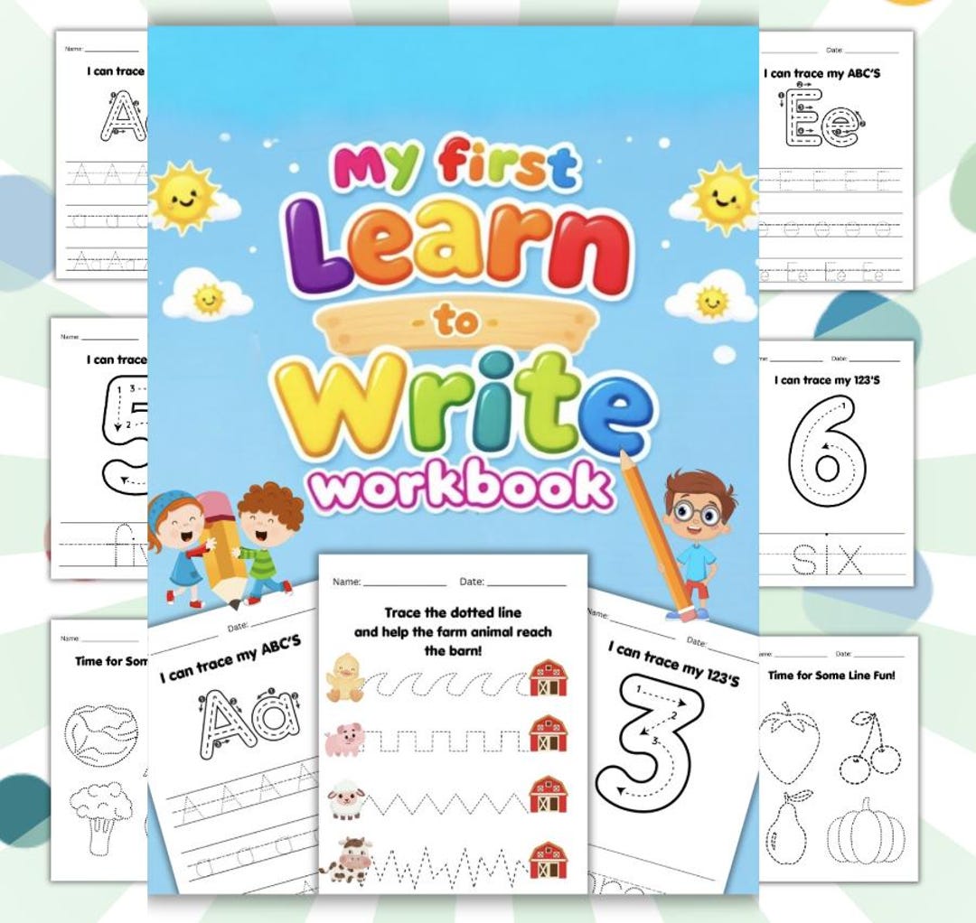 53 Line Tracing Worksheets Bundle, Line Trace Page Printable, Preschool ...