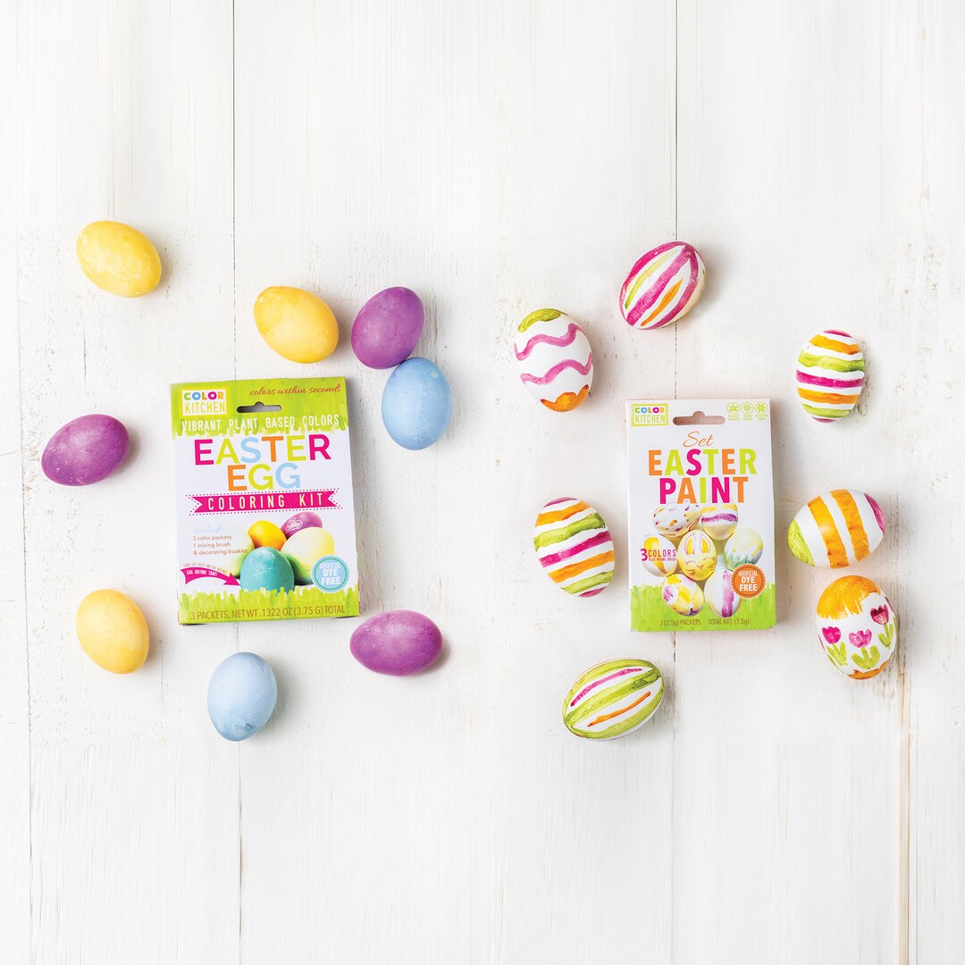 Natural Easter Egg Coloring & Paint Kit Easter Egg Dye Kit Natural Egg ...