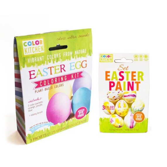 Natural Easter Egg Coloring & Paint Kit Easter Egg Dye Kit - Etsy