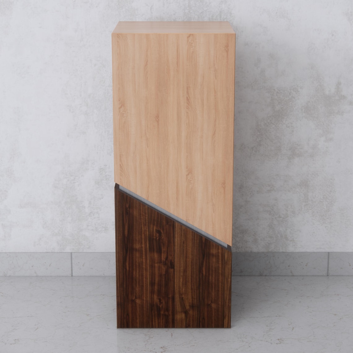 Modern Wood Display Pedestal Stand | Two-tone Plinth Column | Retail ...