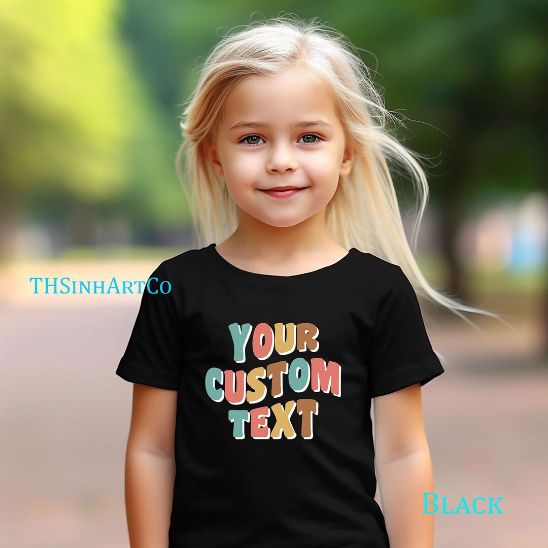 Custom Text Kids Shirt, Your Custom Text Here, Custom Shirt, Kids ...