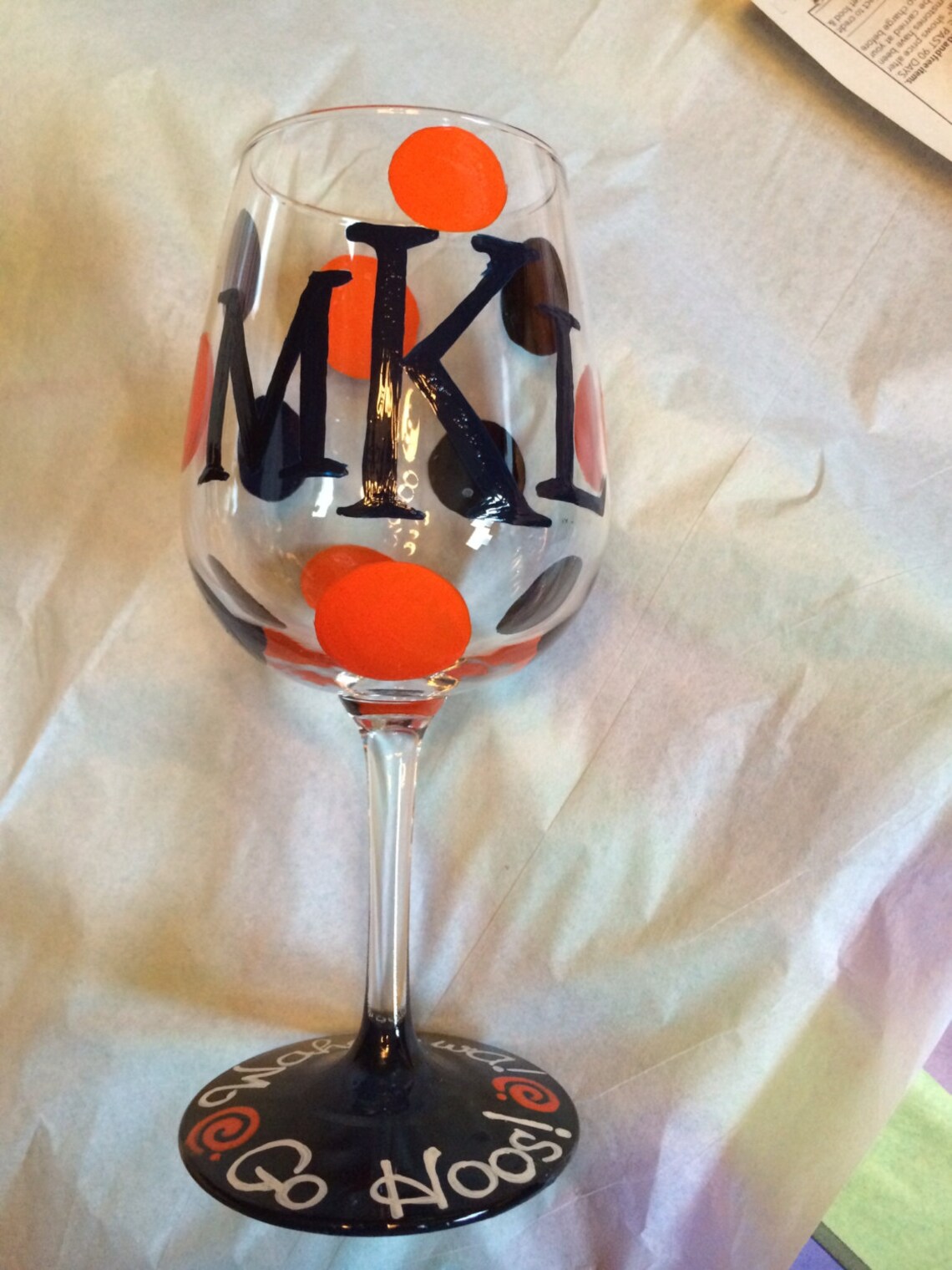 Hand Painted Monogrammed UVA Glass - Etsy