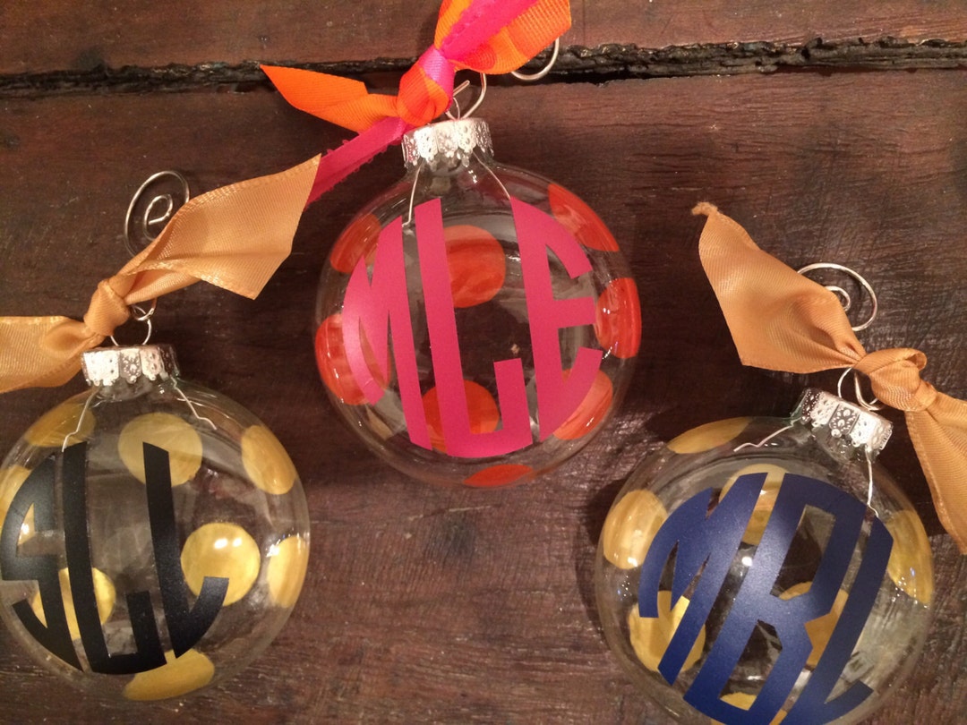 Monogrammed Christmas Ornament - Etsy